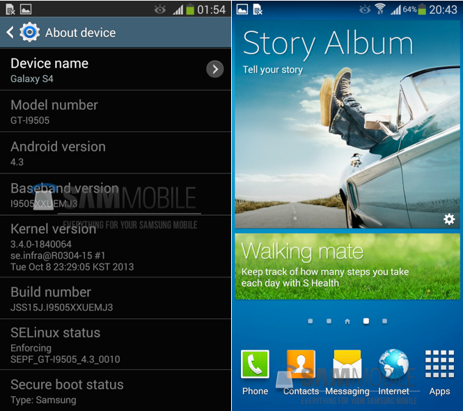 Near-final Android 4.3 Firmware For The Galaxy S4 Leaks