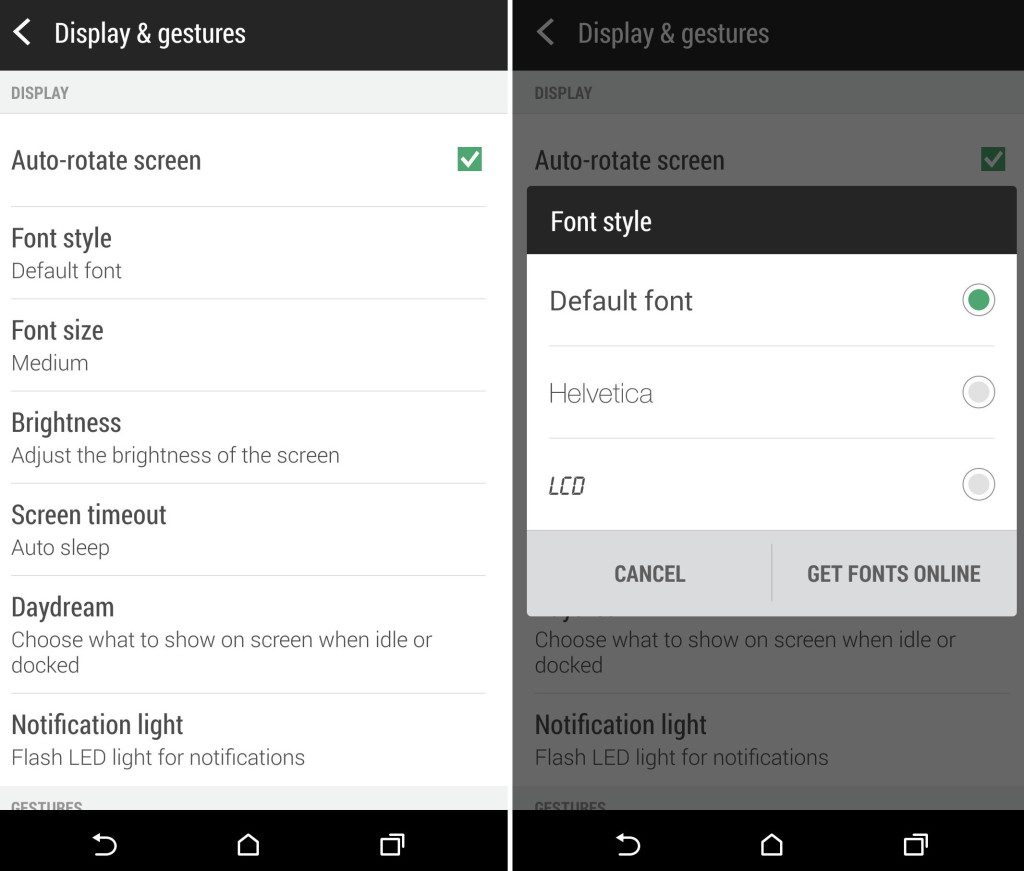 How To Change System Fonts On The HTC One M8