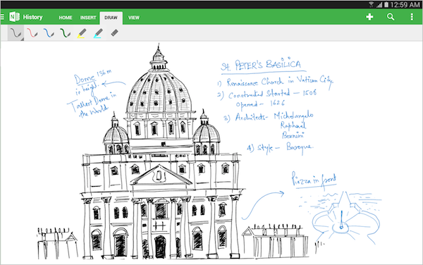Microsoft OneNote For Android Updated, Now Has Handwriting Support And More