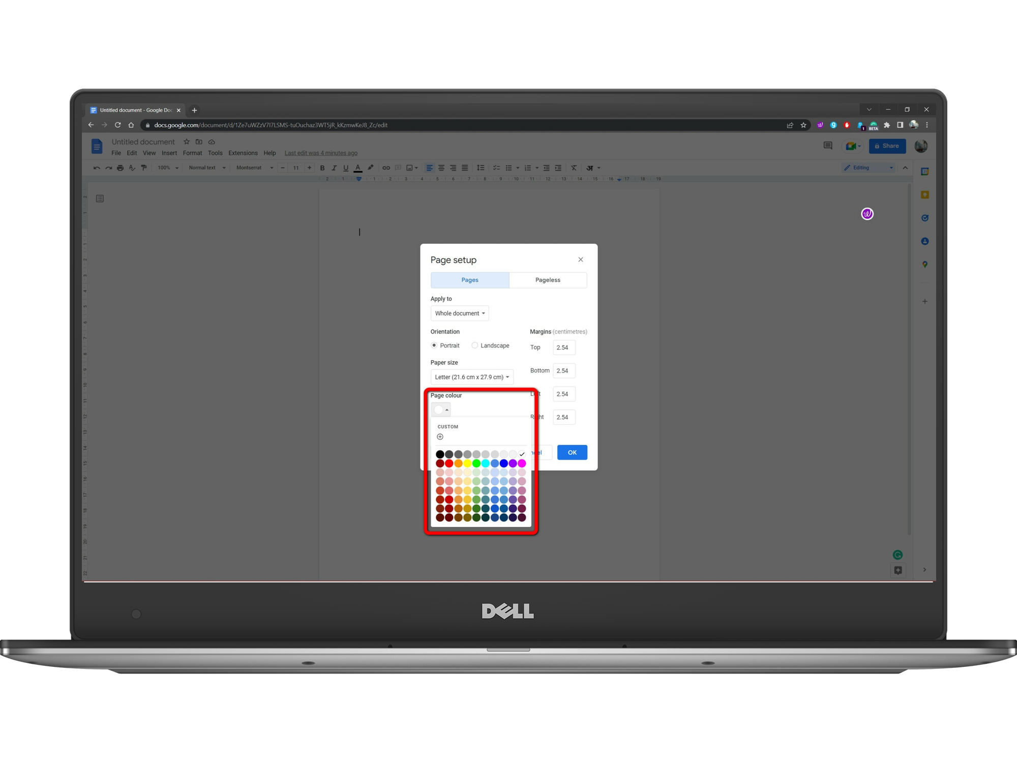 How To Change Page Background Colors In Google Docs