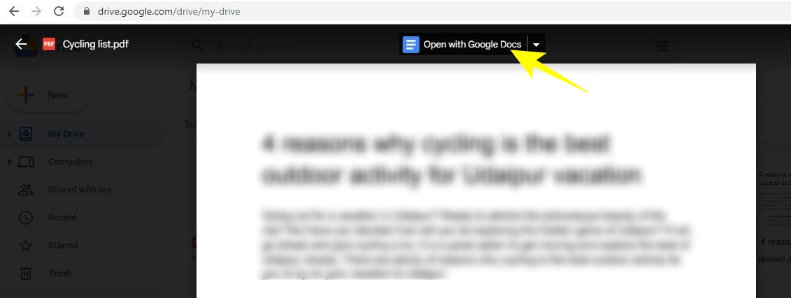 How To Convert PDF Files To Word Using Google Drive